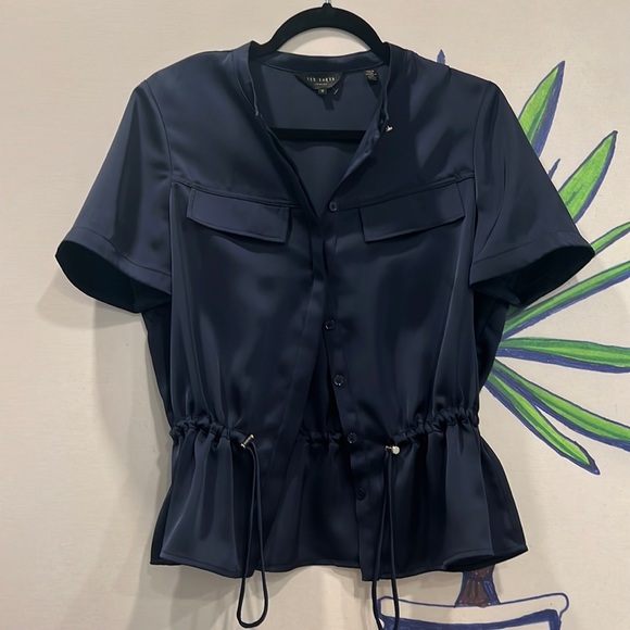 Ted Baker London | Tops | Ted Baker Button Safari Blouse With ...